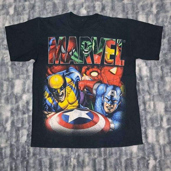 Shirts | Vintage Marvel Mad Shirt Wolverine Captain America Hulk Spider ...
